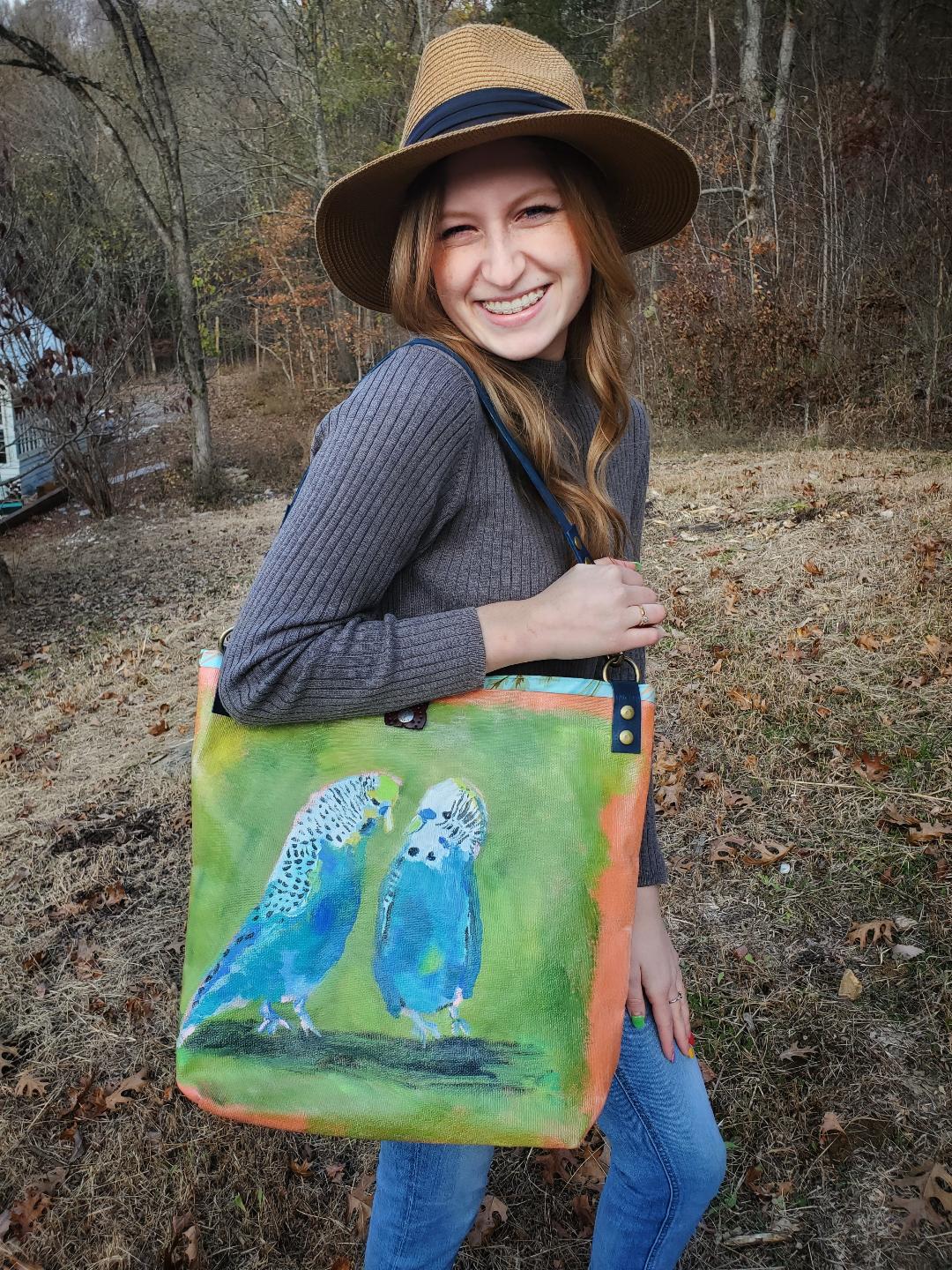 "Beautiful Soul" Designer Hand-painted Handbag - Winter/Spring 2022-23 ...