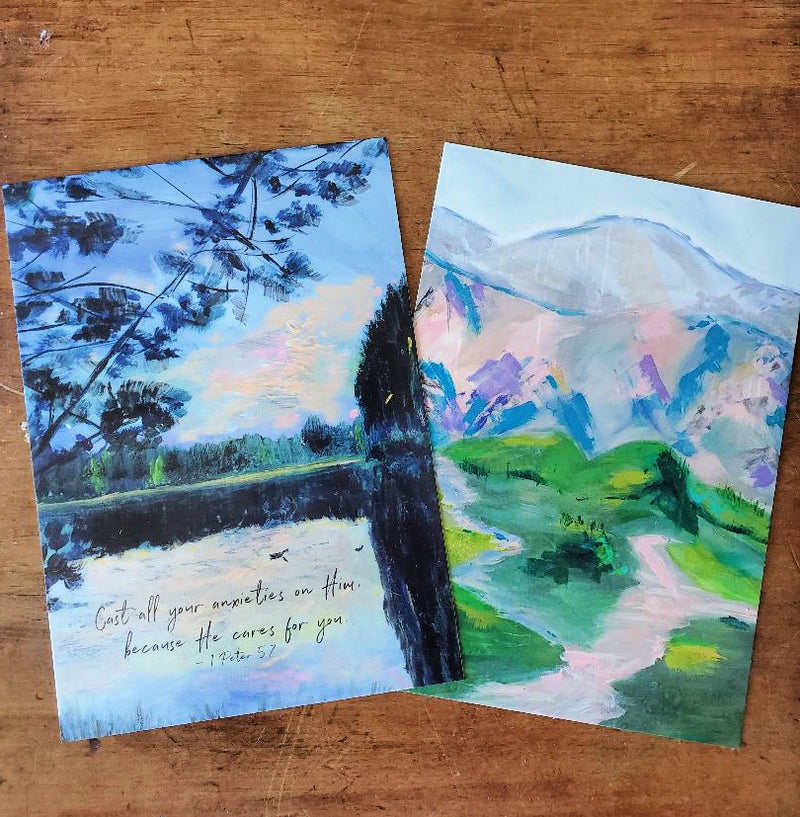 Packs of 5x7 notecards with envelopes - Farmgirl Paints